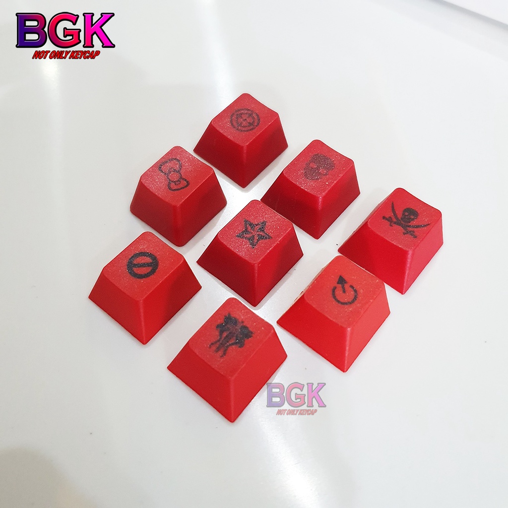 Keycap Lẻ Màu Đỏ Tươi Cherry profile in dye sub ( keycap resin độc lạ ...