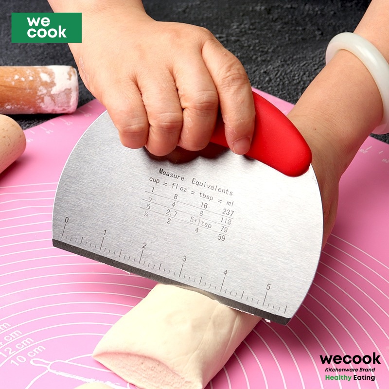 Dao cắt bột bánh, kẹo nougat, bánh mứt, rau củ có vạch chia WECOOK Inox ...