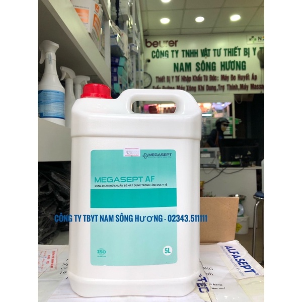 CAN 5 LÍT DUNG DỊCH MEGASEPT AF sử dụng khử trùng sát khuẩn các bề mặt ...