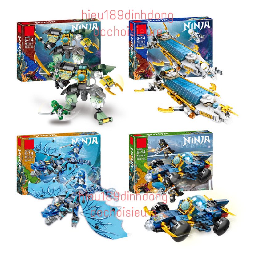 Lắp ráp xếp hình Ninjago rồng tàu robot chiến đầu của các ninja 8116 ...
