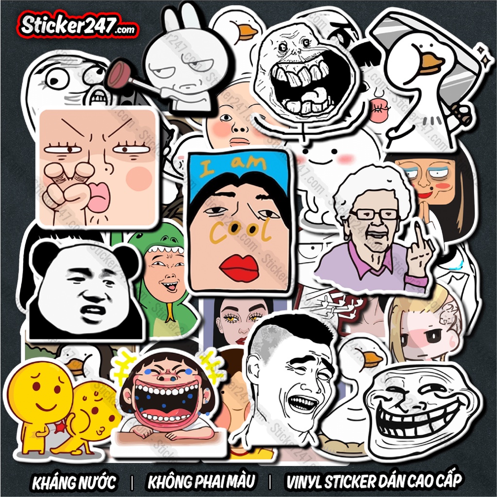 Sticker Meme Chống Nước 🌈𝑭𝒓𝒆𝒆𝒔𝒉𝒊𝒑 Sticker Cheems Dán Mũ Bảo Hiểm, Đàn ...