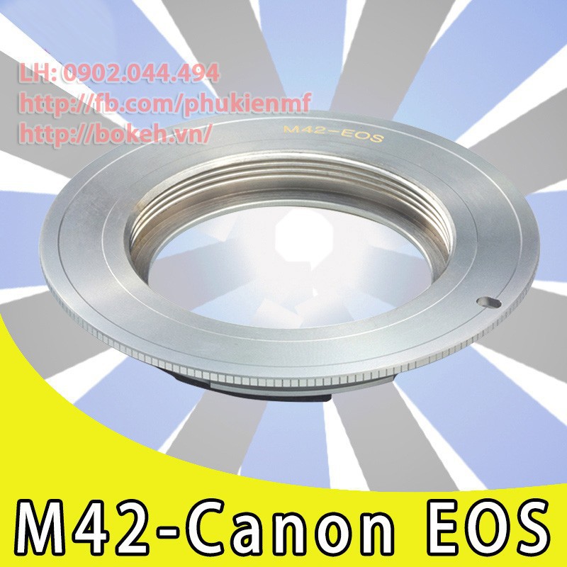 M42-EOS Bạc Mount chuyển lens M42 sang máy Canon EOS EF EF-s Đồng mạ ...
