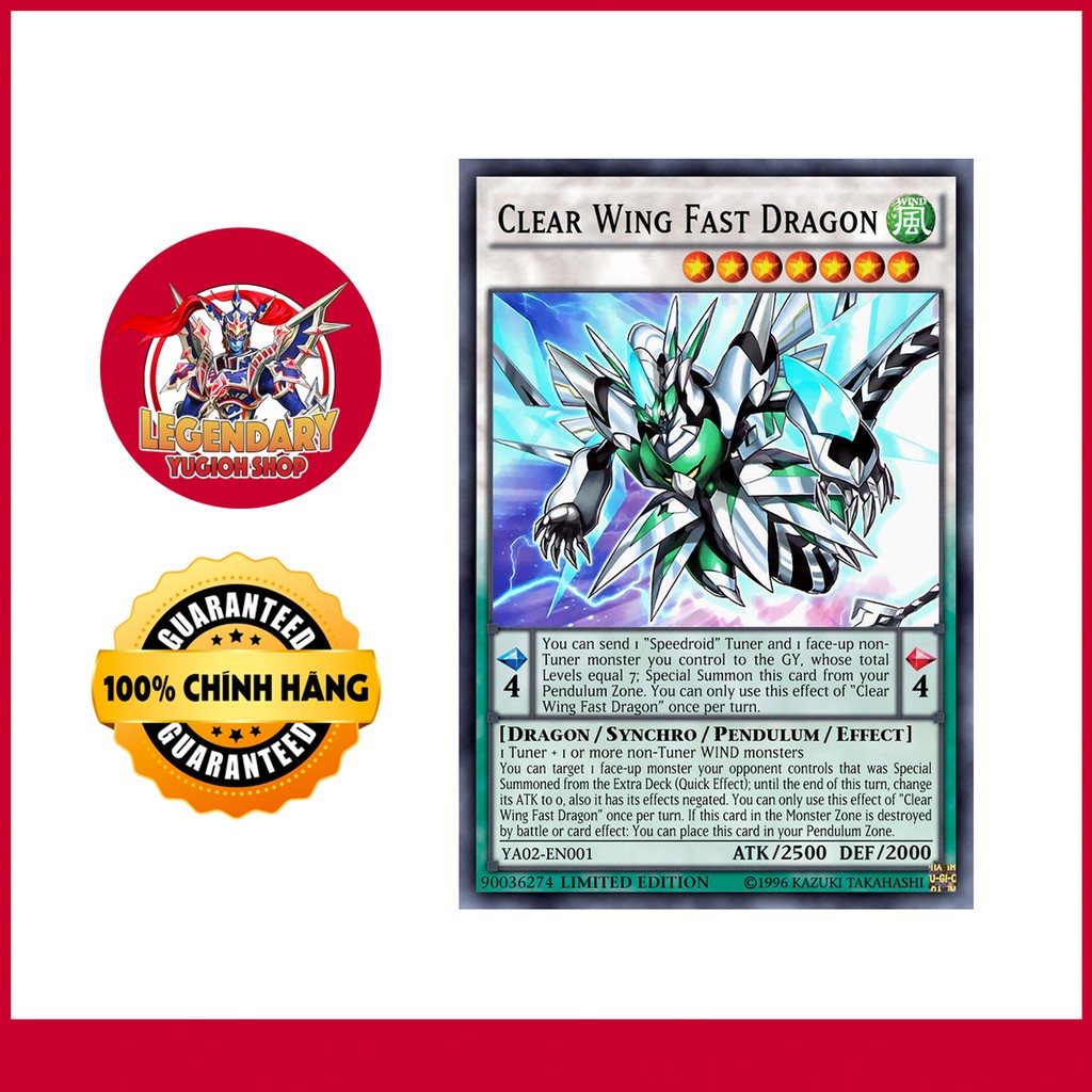 [EN-JP][Thẻ Bài Yugioh Chính Hãng] Clear Wing Fast Dragon | Shopee Việt Nam