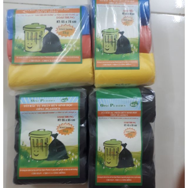 (SỈ/LẺ)TÚI ĐỰNG RÁC TỰ HỦY SINH HỌC - OPEC PLASTIC - (ĐEN/MÀU) 55×65/65 ...