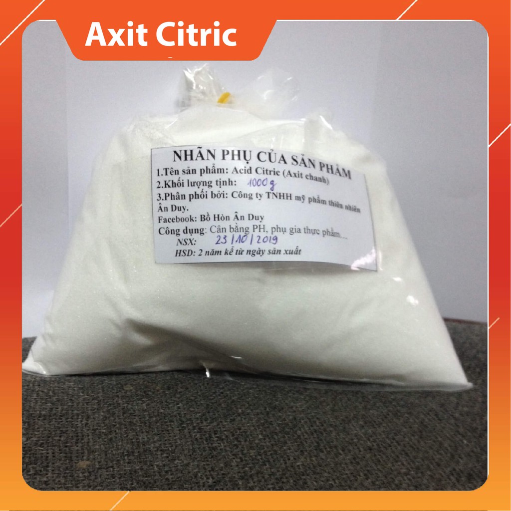 Acid Citric (Axit chanh, bột chanh) 1000g bán sỉ từ 10kg | Shopee Việt Nam
