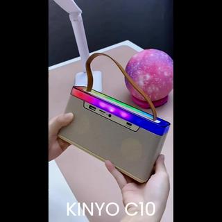 [20W] Bộ Loa Bluetooth + 2 Mic Hát Karaoke Mini Tại Nhà KINYO C10, Có Thể Thay Đổi Giọng, Dễ Sử ...