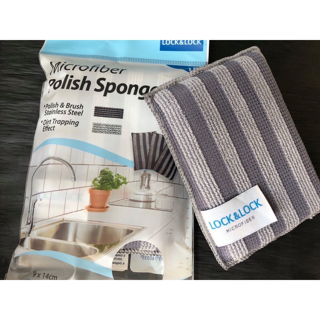 Miếng rửa chén Microfiber chùi rửa đa năng Lock&Lock | Shopee Việt Nam