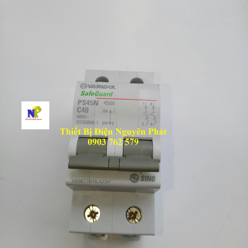 [SINO] Cầu Dao Tự Động MCB 2P (CB 2 Tép) 4.5kA PS45N | Shopee Việt Nam