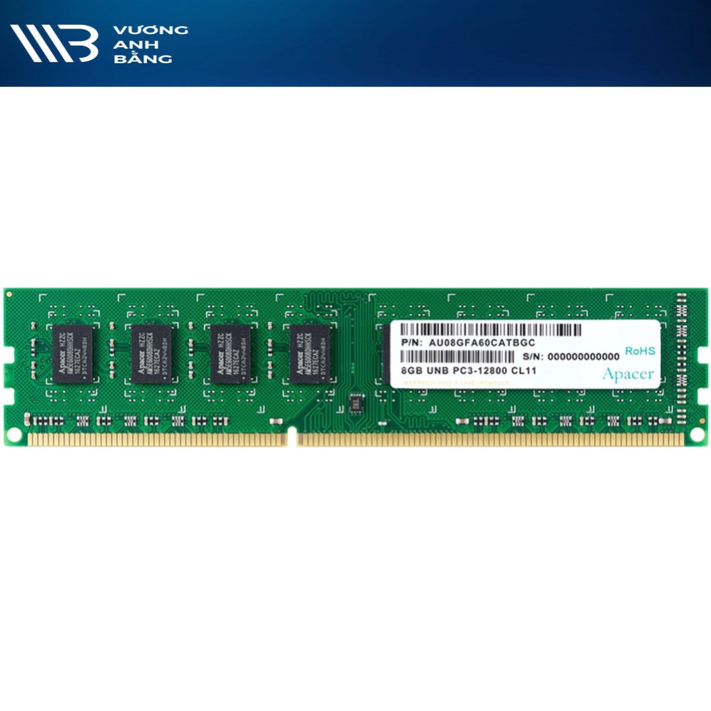 Ram DDR3 8G bus 1600 APACER- Hàng Chính hãng (dùng cho máy tính PC ...