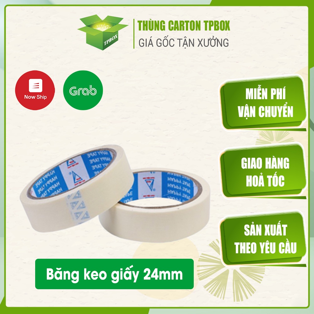 BĂNG KEO GIẤY 24MM (1 CUỘN) Băng dính dán thùng | Shopee Việt Nam