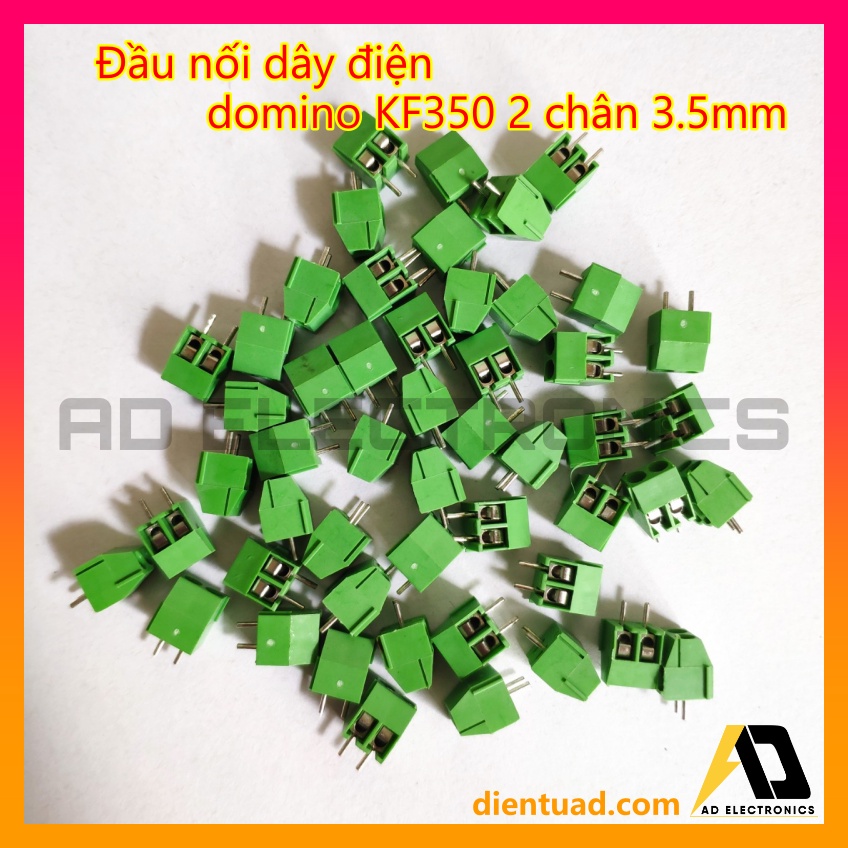 Đầu nối dây điện - Domino KF350 3.5mm 2P PCB, khoảng cách 2 chân 3.5mm ...