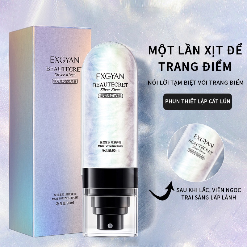 Xịt khóa lớp trang điểm lâu trôi giữ ẩm EXGYAN Beautecret Silver River ...