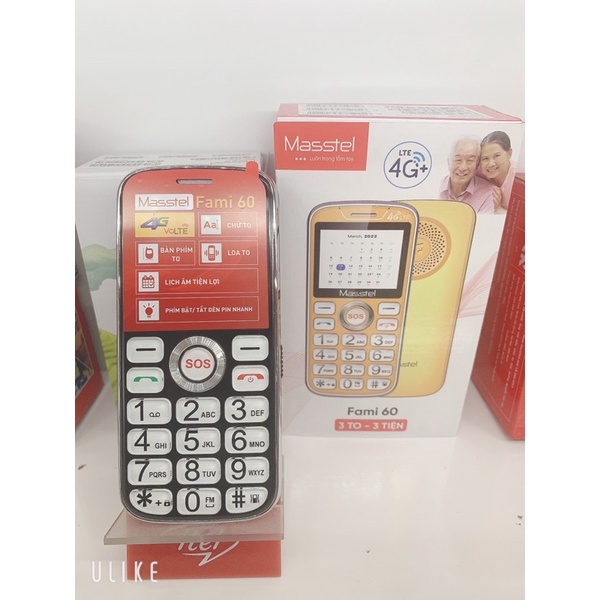 Điện Thoại Mastel Fami 60(4G) Loa To Số To Hàng Chính Hãng Bảo hành 1 ...