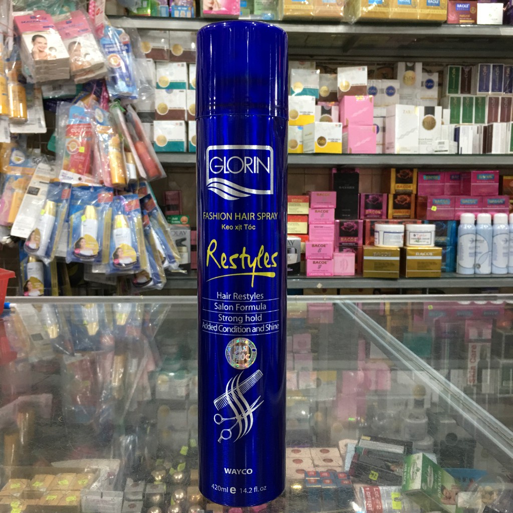 Keo xịt tóc cứng Glorin 420ml | Shopee Việt Nam