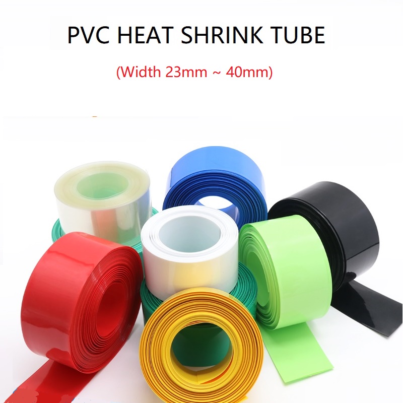 10Meter PVC Heat Shrink Tube Chiều rộng 23mm 27mm 29.5mm 31mm 36mm 40mm ...