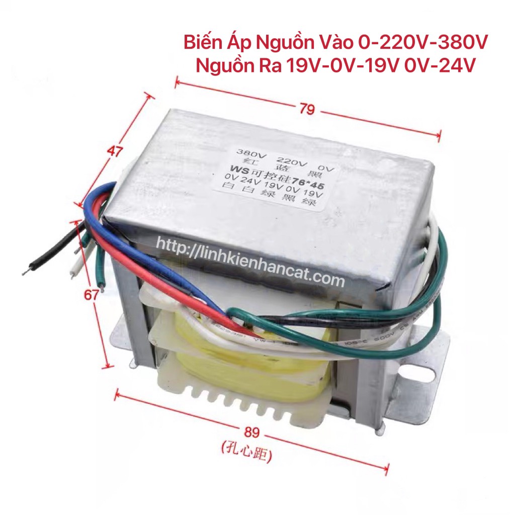 Biến Áp Nguồn Vào 0V-220V-380V Ra 19V-0V-19V 0V-24V | Shopee Việt Nam