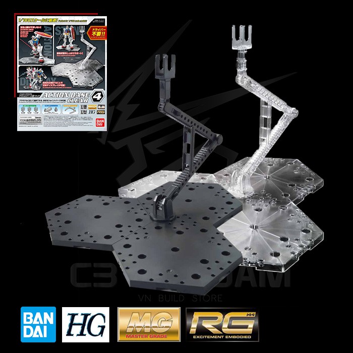 PHỤ KIỆN MÔ HÌNH GUNPLA ĐẾ ACTION BASE 04 BANDAI MG-HG-RG GIÁ ĐỠ GUNDAM CHO SD HG RG MG LBX 30MM ...