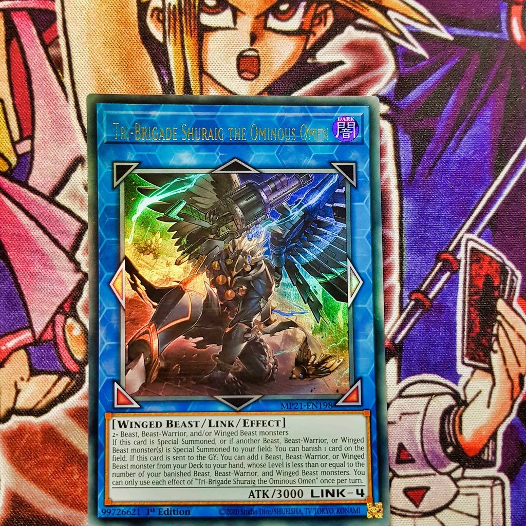 Thẻ bài Yugioh chính hãng | Tri-Brigade Shuraig the Ominous Omen | MP21 Ultra rare. | Shopee ...