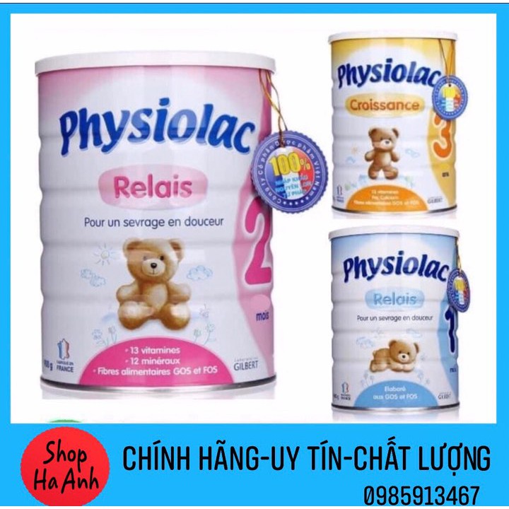 Sữa bột Physiolac số 1, 2, 3 900g ( Date 08/2021 ) | Shopee Việt Nam