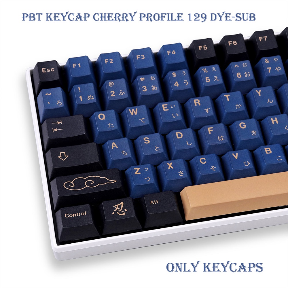 Pbt Keycap 129 Phím DYE-SUB Cherry Profile Cá Tính KeyCaps Nhật Bản Cá ...