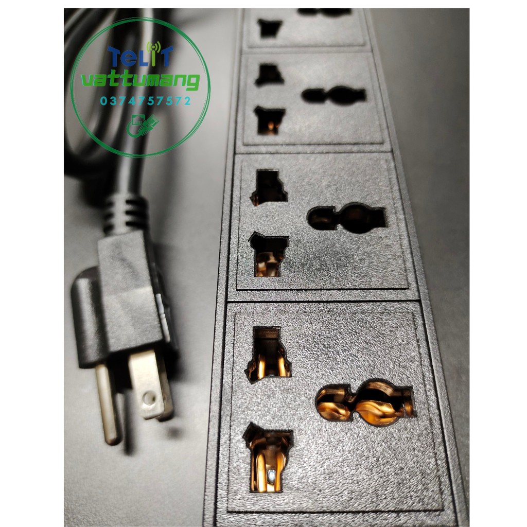 Thanh nguồn PDU 8 ổ cắm đa năng có MCB 2P 16A cho tủ Mạng-Rack và ...