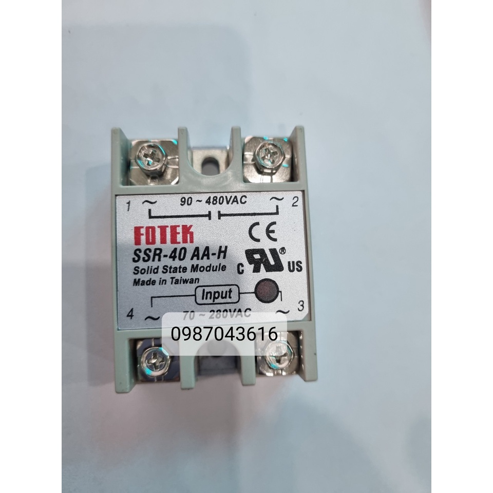 Rơ le bán dẫn Fotek SSR 40AA-H, 40VA-H, 40DA-H, 50VA-H, 50AA-H, 50DA-H ...