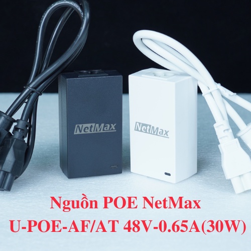 Nguồn PoE Adapter Netmax U-POE-AF/AT 48V-0.5A / 0.65A (24W-30W) Cho ...
