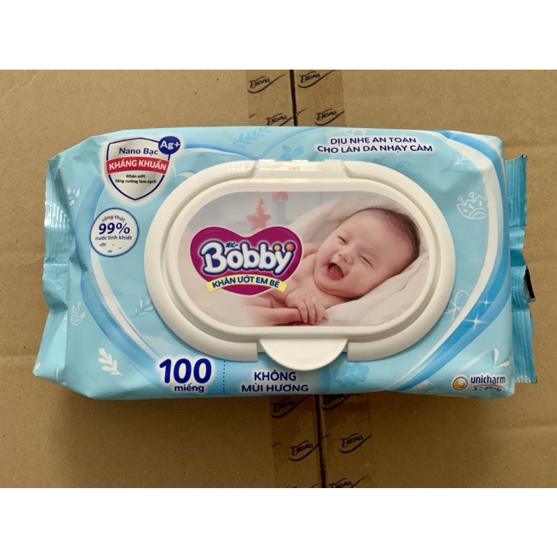 Khăn giấy ướt bobby 100 tờ không mùi/mùi nhẹ | Shopee Việt Nam