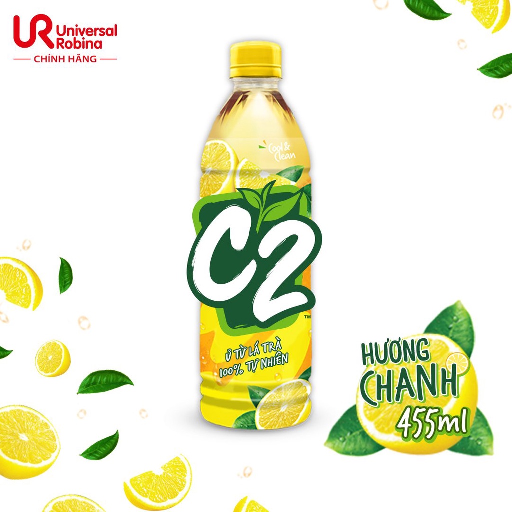 Trà xanh C2 hương chanh 455ml | Shopee Việt Nam