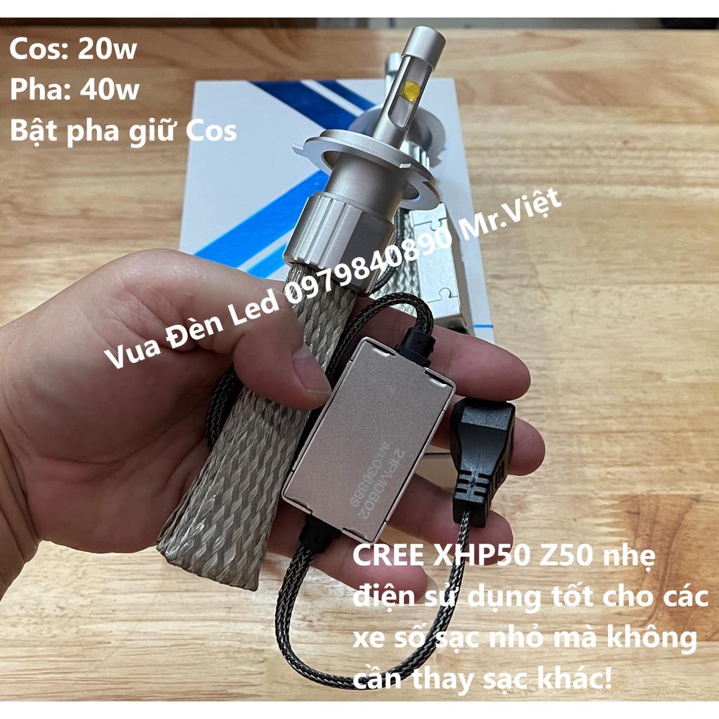 Model 2022 - 1 Bóng đèn Led siêu sáng Cree XHP50 Z50 40w thay thế cho ...