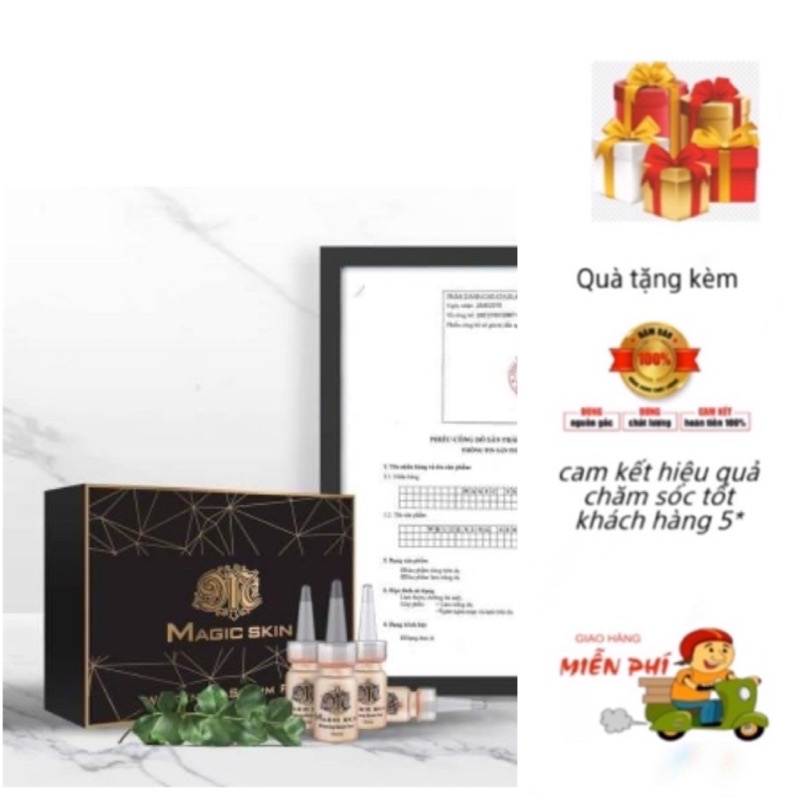 [CHÍNH HÃNG,SET 4 ỐNG] SERUM TẾ BÀO GỐC Magic Skin TỪ VÀNG 24K CHỐNG ...
