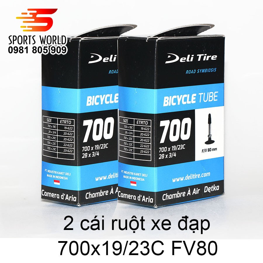 Ruột xe đạp 700x19/23 van xe đạp dài 80mm Deli-Tire | Shopee Việt Nam
