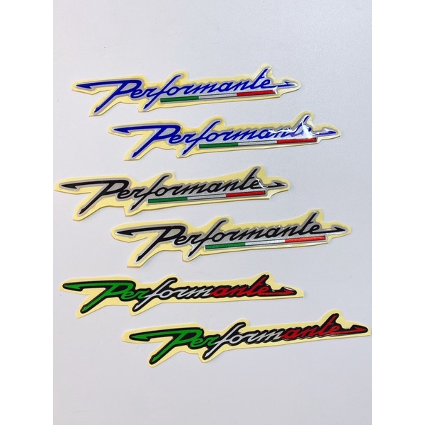 Cặp tem chữ nổi Performante phản quang dán trang trí xe máy, tem chống ...