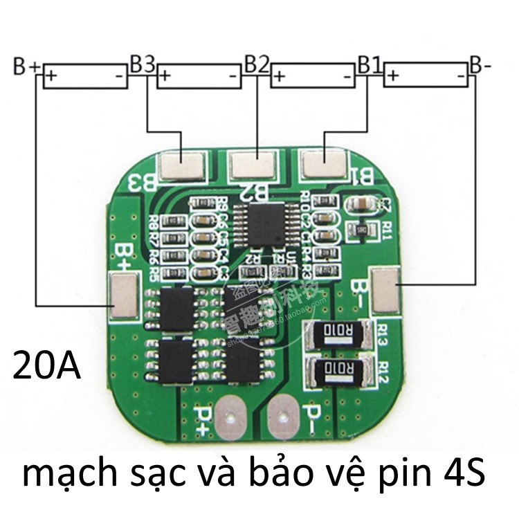 mạch sạc và bảo vệ pin 4S 20A | Shopee Việt Nam
