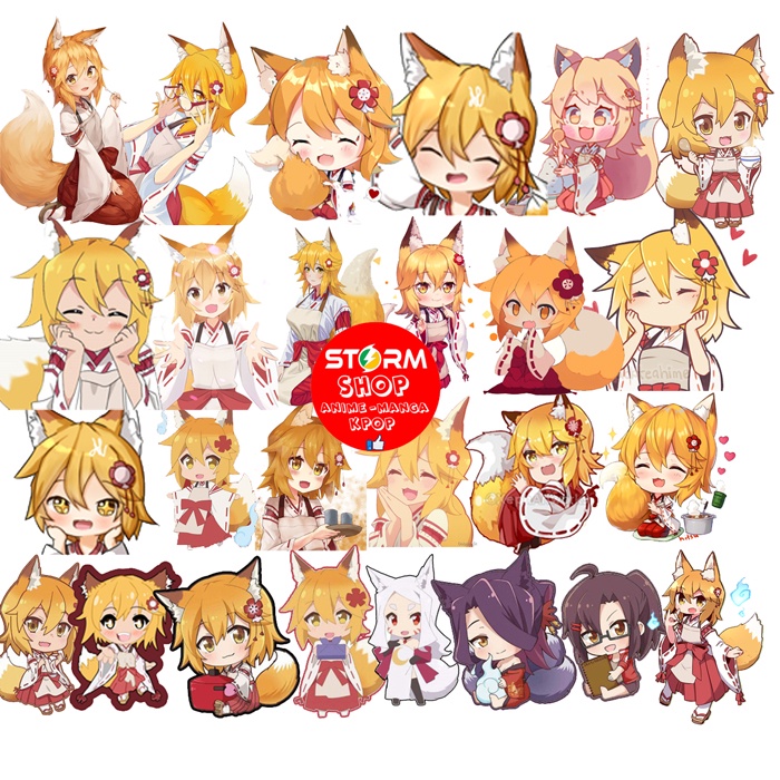 Stickers/ Hình dán anime Sewayaki Kitsune no Senko-san (combo 10-60 ...
