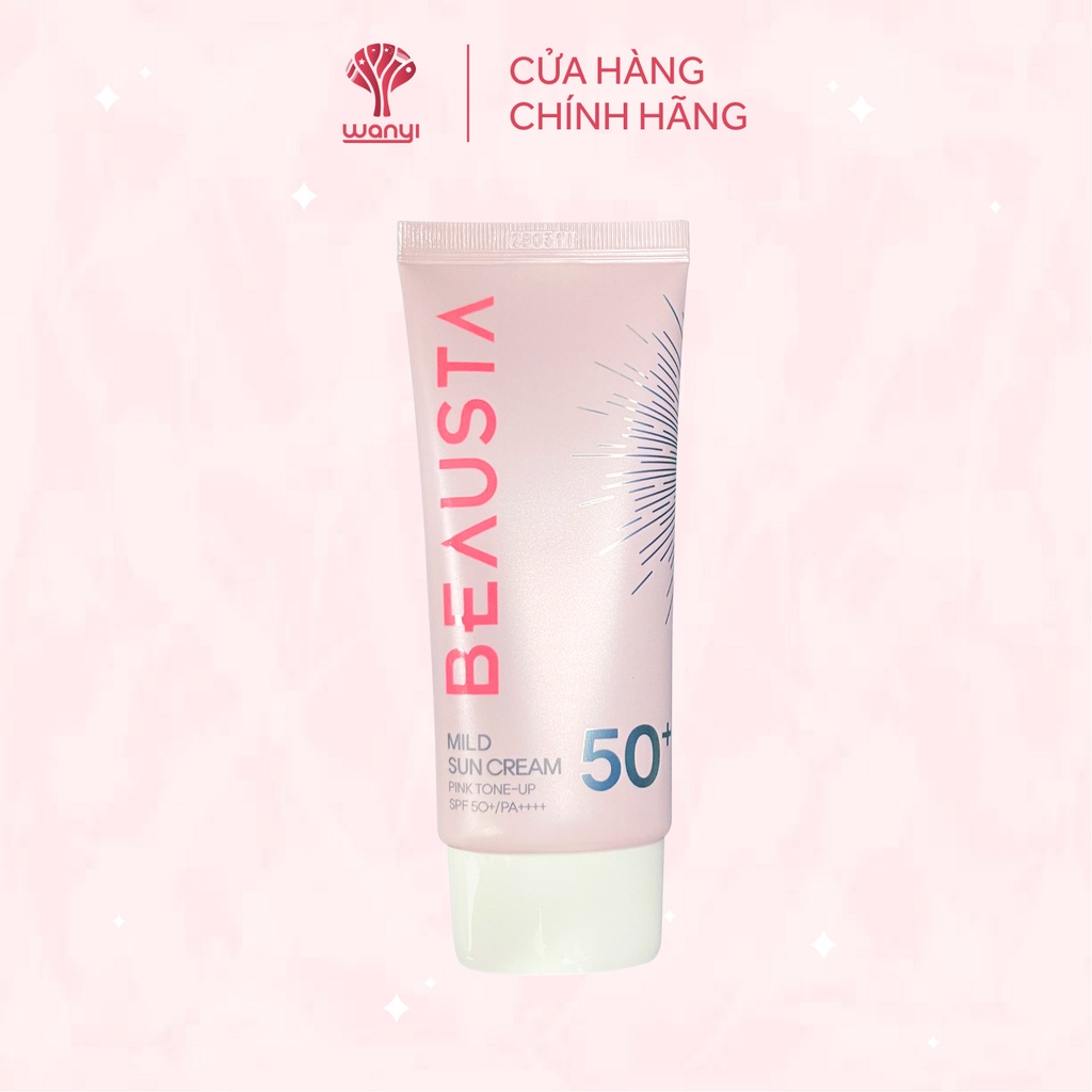 Kem Chống Nắng Nâng Tone BEAUSTA Mild Sun Cream Pink Tone-up SPF 50 ...