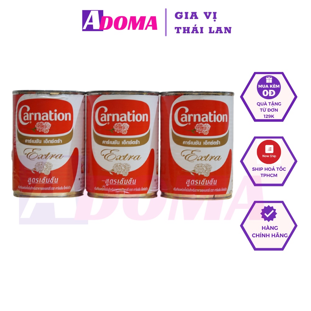 Sữa Kem Béo Hoa Hồng Carnation Extra 385g Thái Lan sữa tươi không đường ...