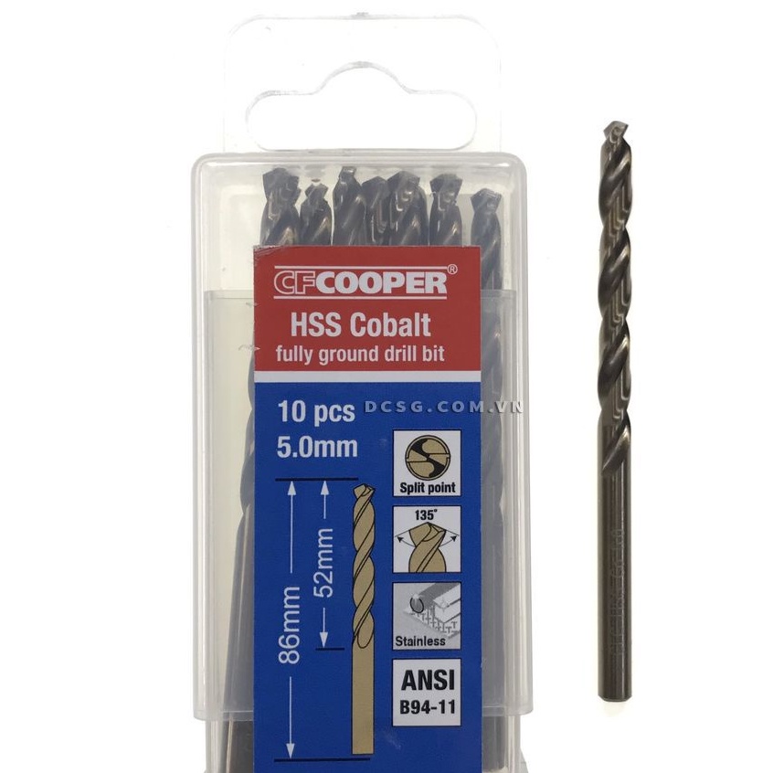 [HÀNG CHÍNH HÃNG MỚI 100%] MŨI KHOAN INOX THÉP COBALT (1.5MM-5.5MM) CF ...