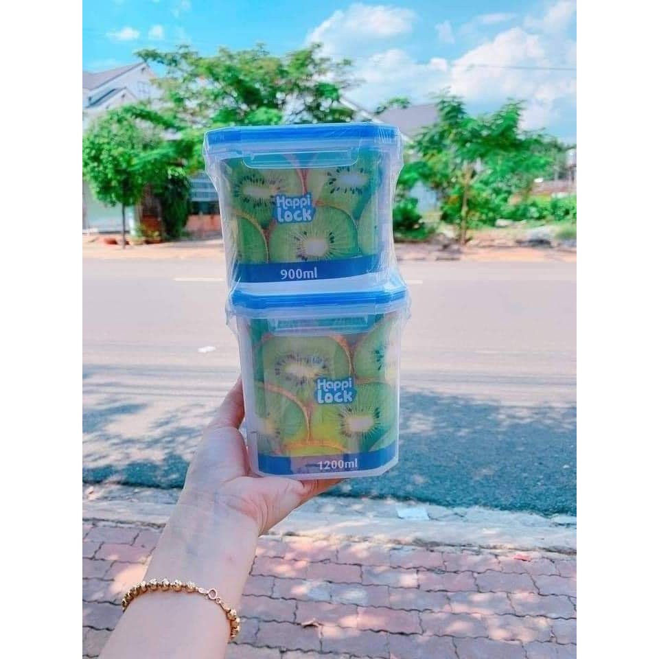 Bộ đôi 2 hộp nhựa happy lock 1200ml và 900ml tiện lợi | Shopee Việt Nam