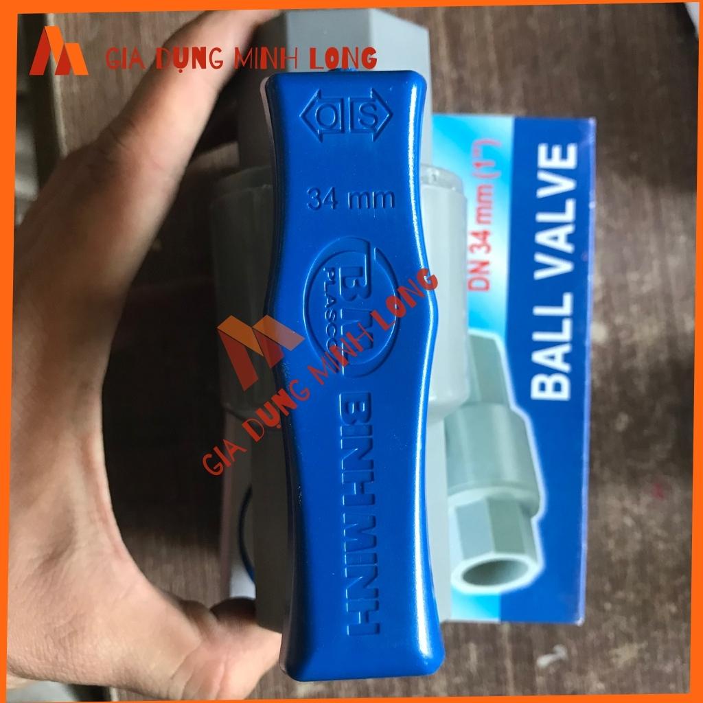 Van nhựa, van khóa nước Bình Minh PVC phi 21,27,34,42,49,60- Hàng chính ...