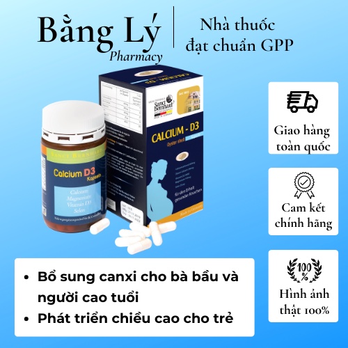 Viên uống bổ sung Canxi Calcium D3 Oyster shell Kapseln (Hộp 60 viên) | Shopee Việt Nam