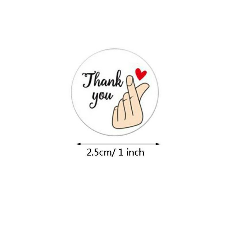 tem dán thank you tay bắn tim 2.5cm | Shopee Việt Nam