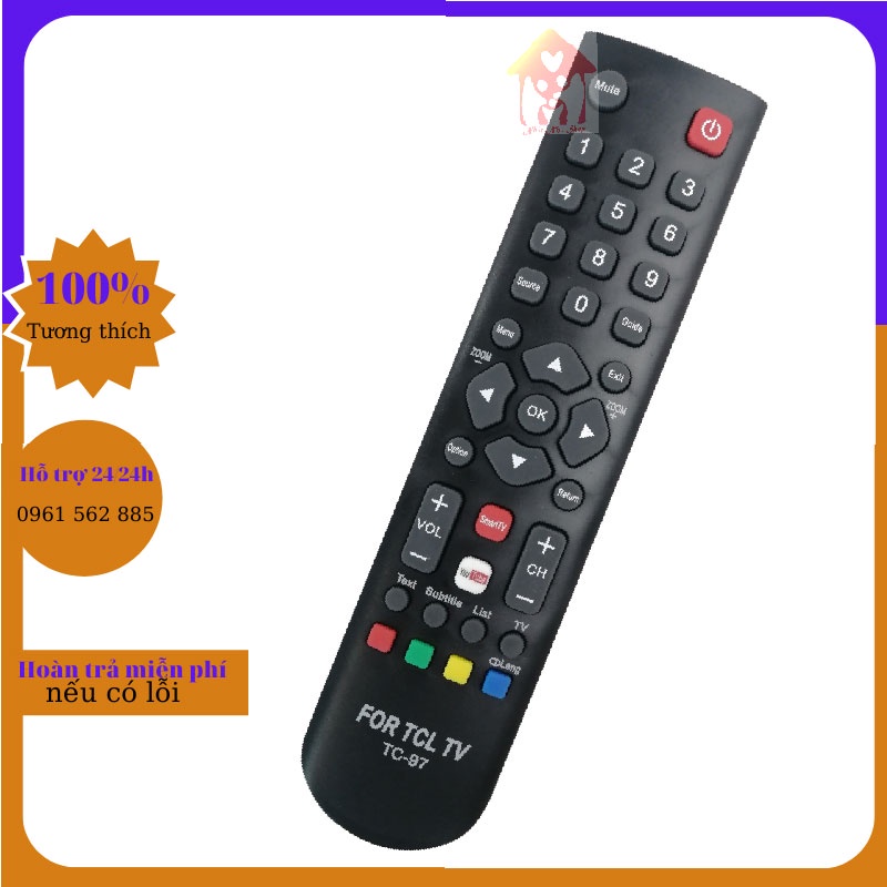 Điều khiển tivi TCL loại ngắn-TC-97_Sử dụng cho Tivi LCD TCL | Shopee Việt Nam