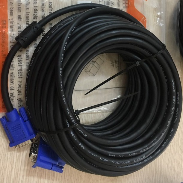 Cáp tín hiệu VGA 3+6 đen tròn 10M | Shopee Việt Nam