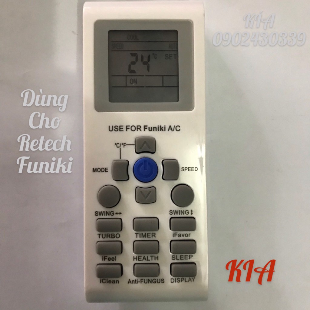 REMOTE ĐIỀU KHIỂN MÁY LẠNH ĐIỀU HÒA MÁY LẠNH DÙNG CHO FUNIKI- REETECH ...