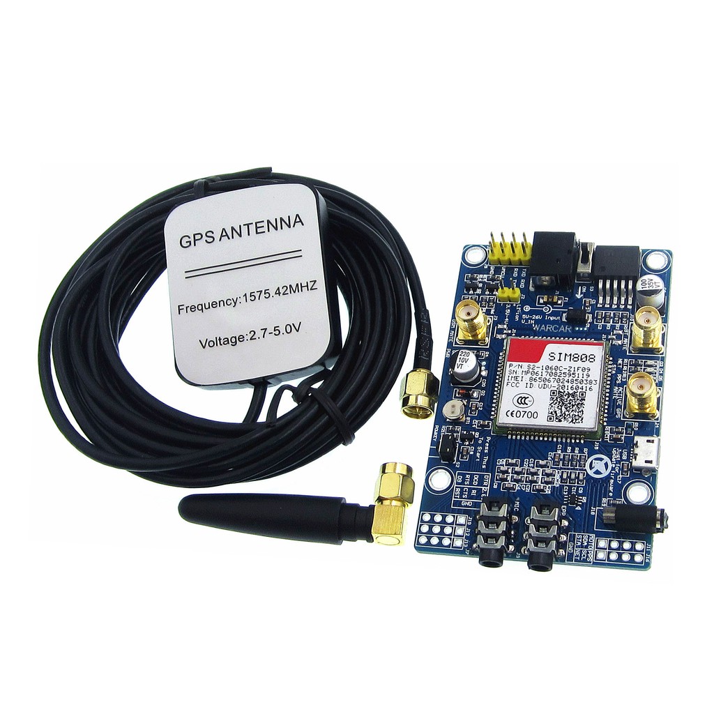 Bảng Mạch SIM808 GSM GPRS GPS IPX SMA Với Ăng Ten GPS Cho Raspberry Pi ...