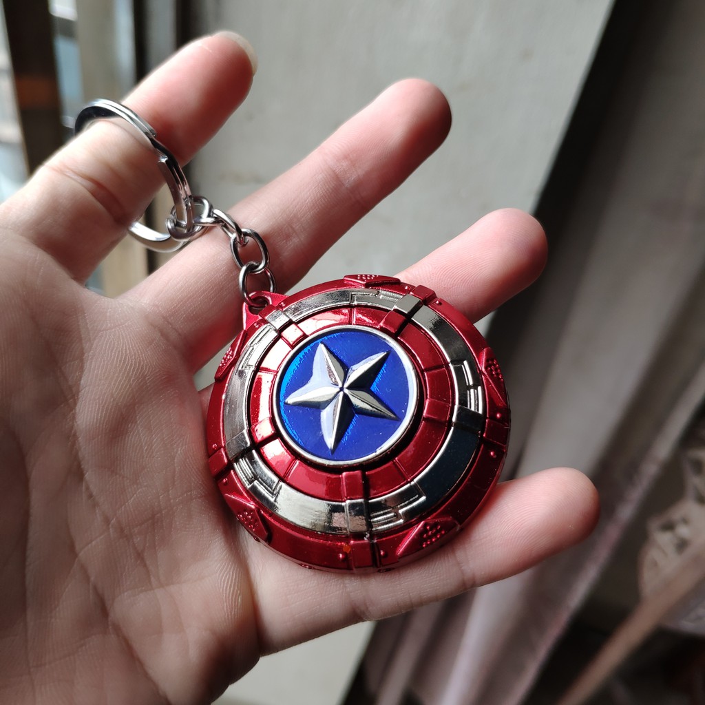 Mô hình móc khoá Khiên Captain america móc treo chìa khóa Marvel ...