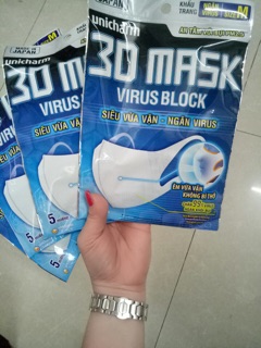 COMBO 10 GÓI KHẨU TRANG 3D MASK VIRUS BLOCK CHÍNH HÃNG (Túi 5c ...