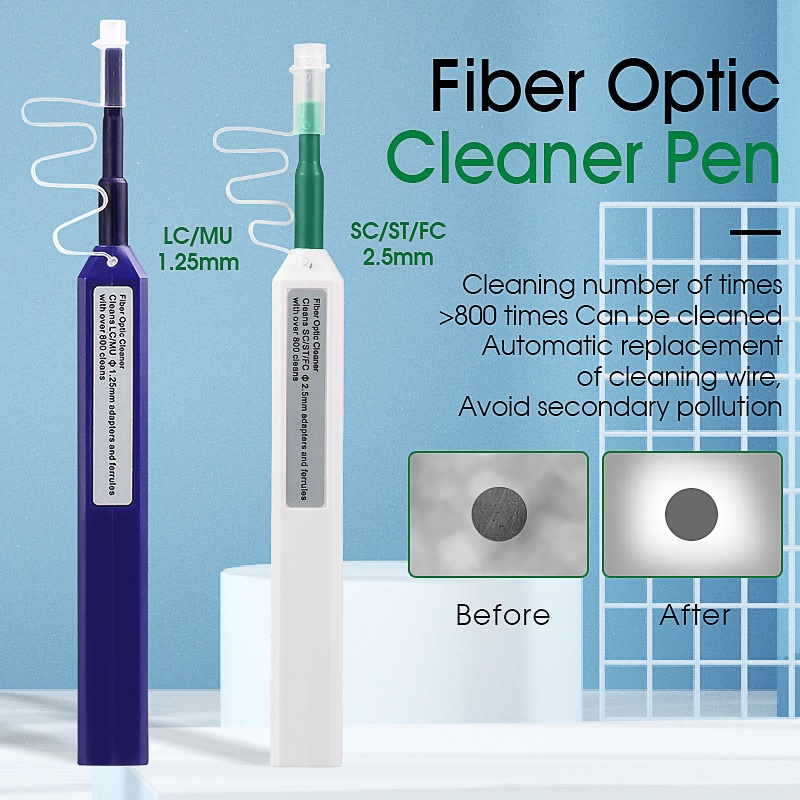 SC / FC / ST / LC One-Click Cleaner Tool 1.25mm và 2.5mm Fiber Optic ...