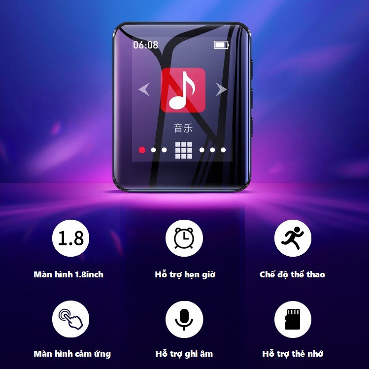 Máy Nghe Nhạc MP3 Bluetooth Ruizu M9 Bộ Nhớ Trong 16GB Cao Cấp AZONE ...
